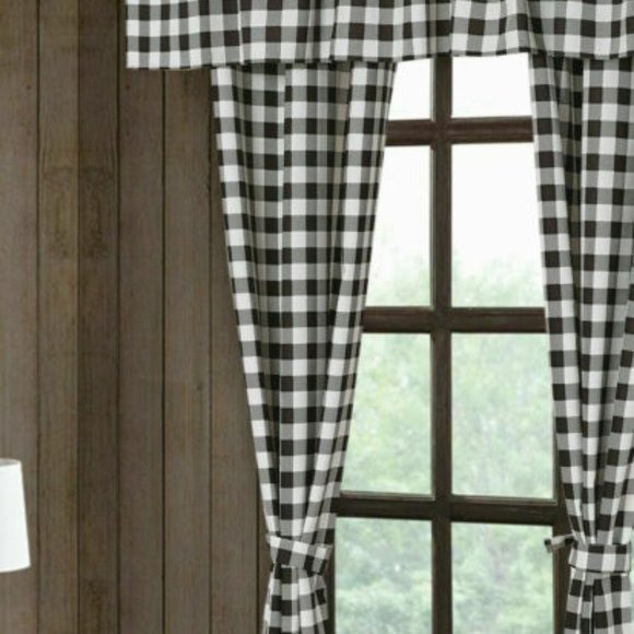 Duke | Accents | Black Buffalo Check 5 Piece Curtain Drapes Set | Poshmark